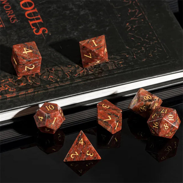 Red Granite Dice Set of Strength – GMDICE