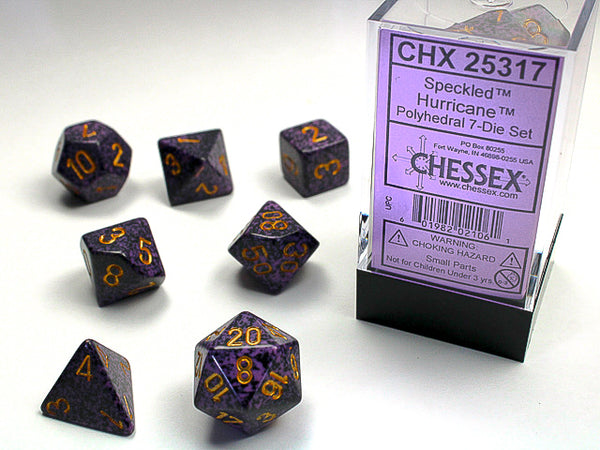Set of 7 Speckled Hurricane Dice – GMDICE