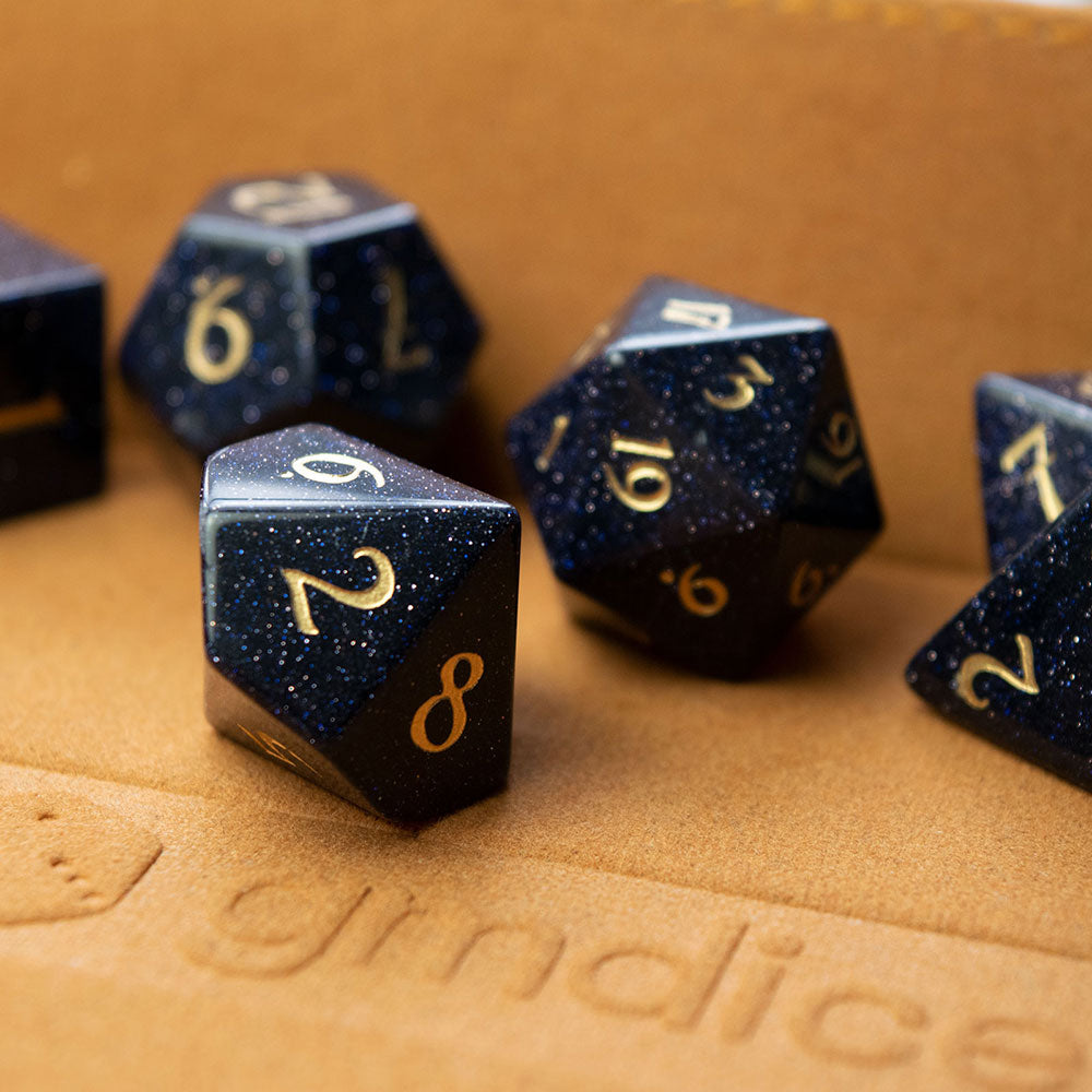 Blue Sandstone Dice Set of the Stars – GMDICE