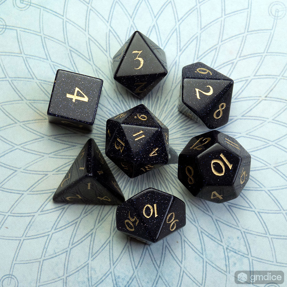 Blue Sandstone Dice Set of the Stars – GMDICE