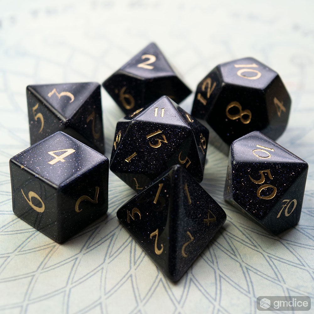 Blue Sandstone Dice Set of the Stars – GMDICE