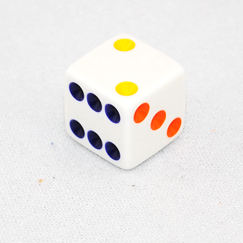 6-Sided Rainbow Spot Dice – GMDICE