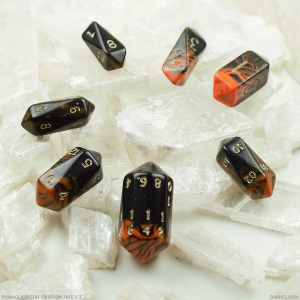 7-piece Set of Crystal Oblivion RPG Dice – GMDICE