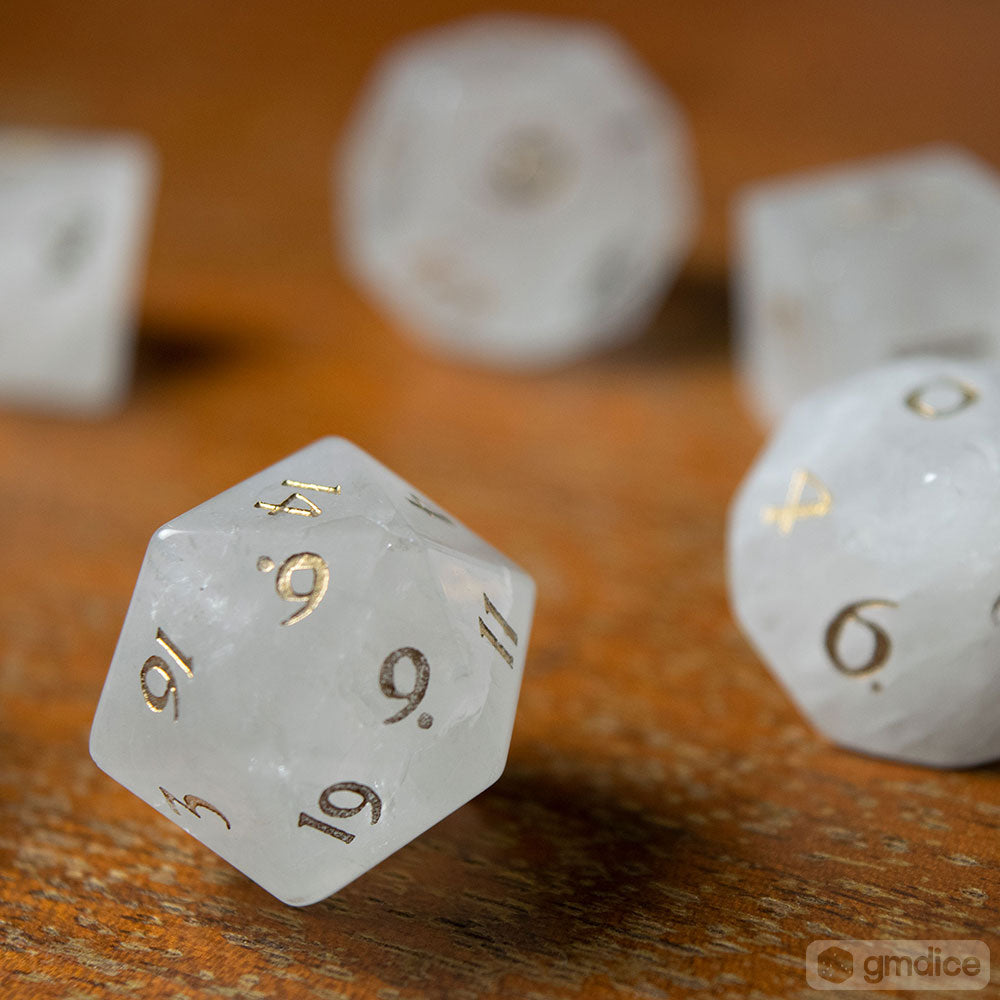 White Quartz Dice Set of Purity – GMDICE