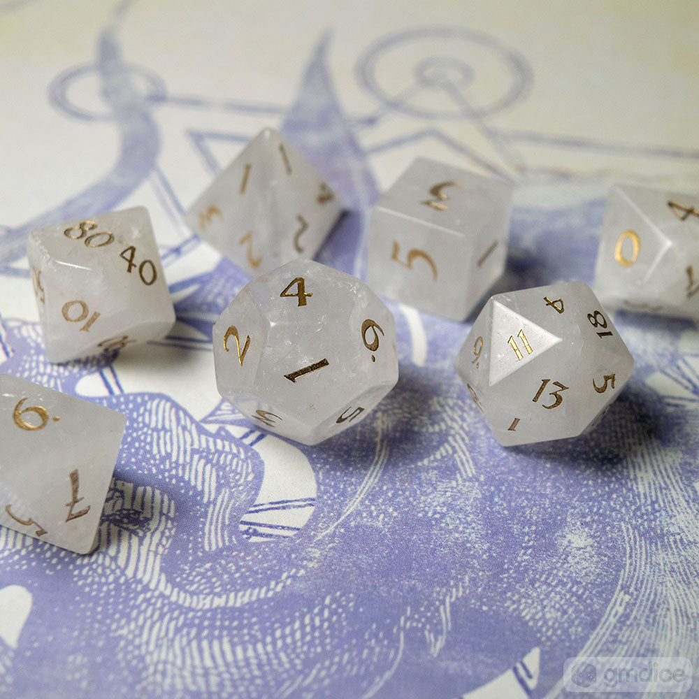 White Quartz Dice Set of Purity – GMDICE