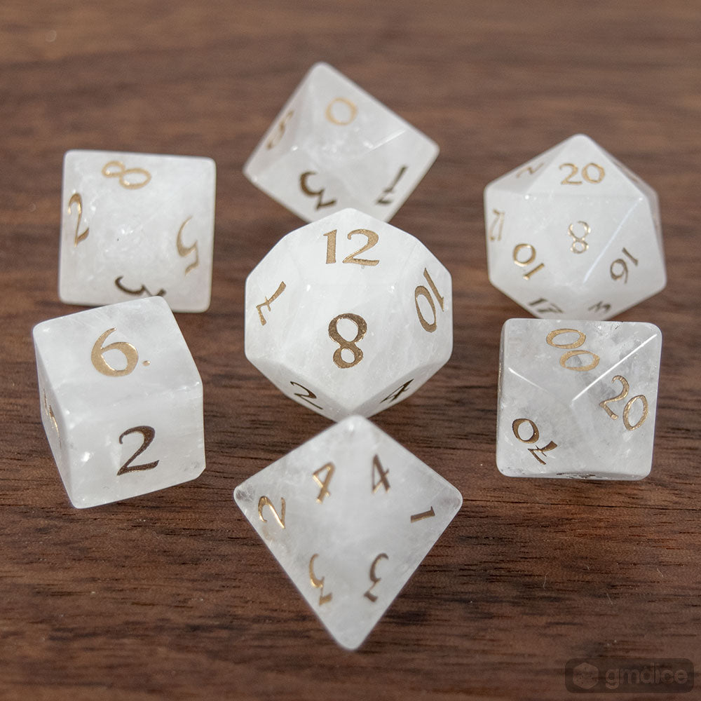 White Quartz Dice Set of Purity – GMDICE